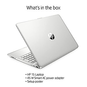 HP 2022 15.6'' FHD Laptop Computer AMD 6-Core Ryzen 5 5500U (Beat i5-1035G1) AMD Radeon Graphics 16GB DDR4 512GB NVMe SSD USB-C HDMI WiFi AC BT HD Webcam Silver Windows 11 Pro w/RE USB