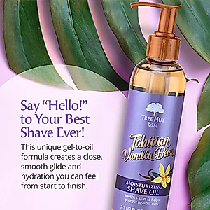Tree Hut bare Moisturizing Shave Oil, Tahitian Bean, Vanilla, 7.7 Fl Oz