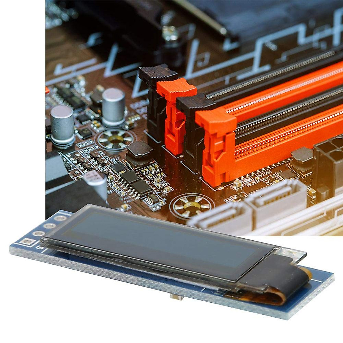 0.91in OLED LCD Display Module IIC I2C Serial OLED Full Color White/Blue LCD Module 128 x 32 for AVR PIC STM32(Blue)