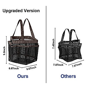 Attmu Mesh Shower Caddy Portable for College Dorm Room Essentials with 8 Pockets, Hanging Shower Caddy Basket Tote Bag Toiletry Accessories for Bathroom