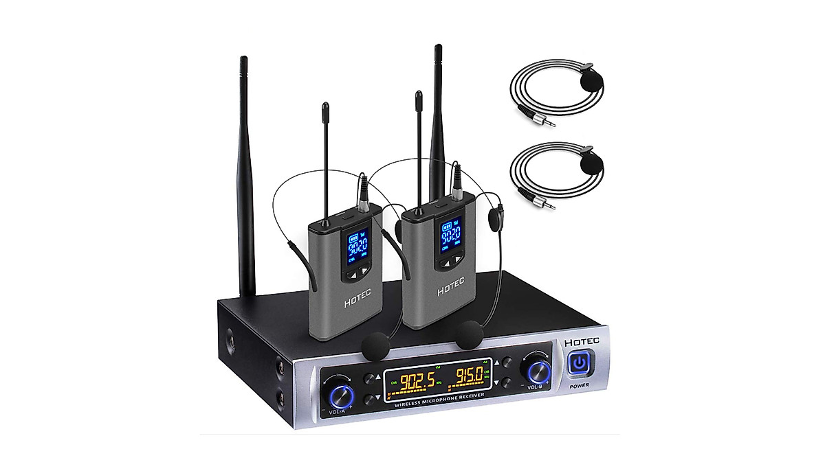 HOTEC UHF Dual Wireless Microphone System for Any Event