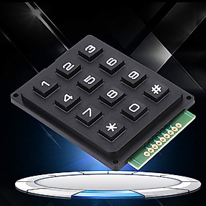 Dpofirs 3x4 Mini Universal Keypad Module for Single Chip Microcontroller, 12 Keys Portable External Keypad, Numeric Keypad Module for Projector Controller