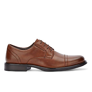 DOCKERS Mens Garfield Dress Cap Toe Oxford Shoe - Wide Widths Available, Tan, 8 M