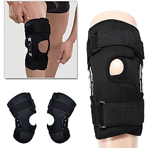 Knee Braces for Knee Pain Arthritis Aluminium Adjustable Hinged Knee Orthosis Brace Support Ligament Sport Injury Orthopedic Splint Knee Pads Outdoor Knee Splint Support for Arthritis Pain Relief