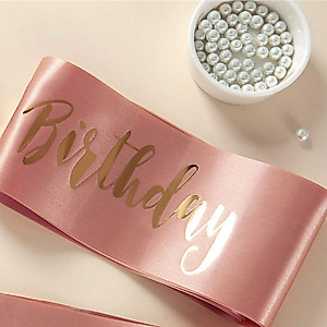 MAGJUCHE It's My 60th Birthday sash, Rose Gold Ladies 60 Years Birthday Women Party Supplies, Pink Party Decorations