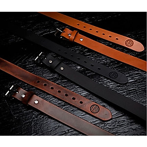 1791 GUNLEATHER Gun Belt - Gun Holster Belt - Heavy Duty 14 oz Leather Gun Belt, EDC Belt, Signature Brown 44 (Size 40 Pants)