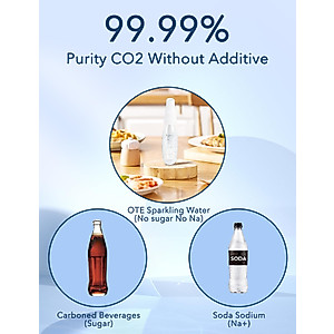 ZLXHDL Portable Soda Water Maker, 1000ml Household Soda Water Makers Carbonated Water Soda Streaming Machine for Home(CO2 Cartridges Not Included)