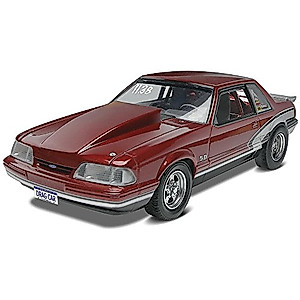 Revell 85-4195 '90 Ford Mustang LX 5.0 Drage Racer Model Car Kit 1:25 Scale 139-Piece Skill Level 5Plastic Model Building Kit, Red