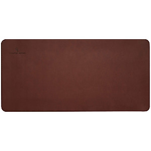 Gallaway Leather Desk Mat,Desk Writing Pad - Office Desk Pad, Large 36" x 17" Dark Brown, Desk Mats on Top of Desks, Gift Ready Elegant Computer Desk Mat Desk Cover Desk Pad Protector PU Leather