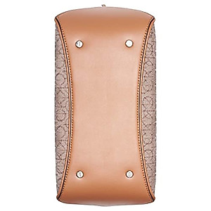 Calvin Klein Charlie Triple Compartment Dome Satchel, Almond/Taupe/Caramel