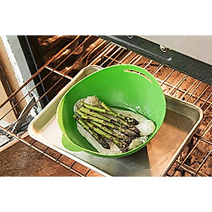 Microwave Vegetable Steamer | Omelet Maker | Fish Poacher | Oven Roaster | Cloche Bread Baker | BPA Free Microwave Cooking | Easy Pod by Cestari Kitchen (Original Easy Pod, Jade Green)