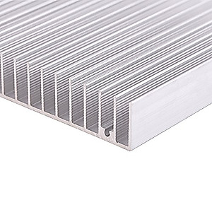 Aluminum Heat Sink Heatsink Module Cooler Cooling for Transistor Semiconductor Devices with 16 pcs Fins for Led Amplifier Transistor 3.93"(L) x 3.93"(W) x 0.7"(H) /100mm(L) x 100mm(W) x 18mm(H)