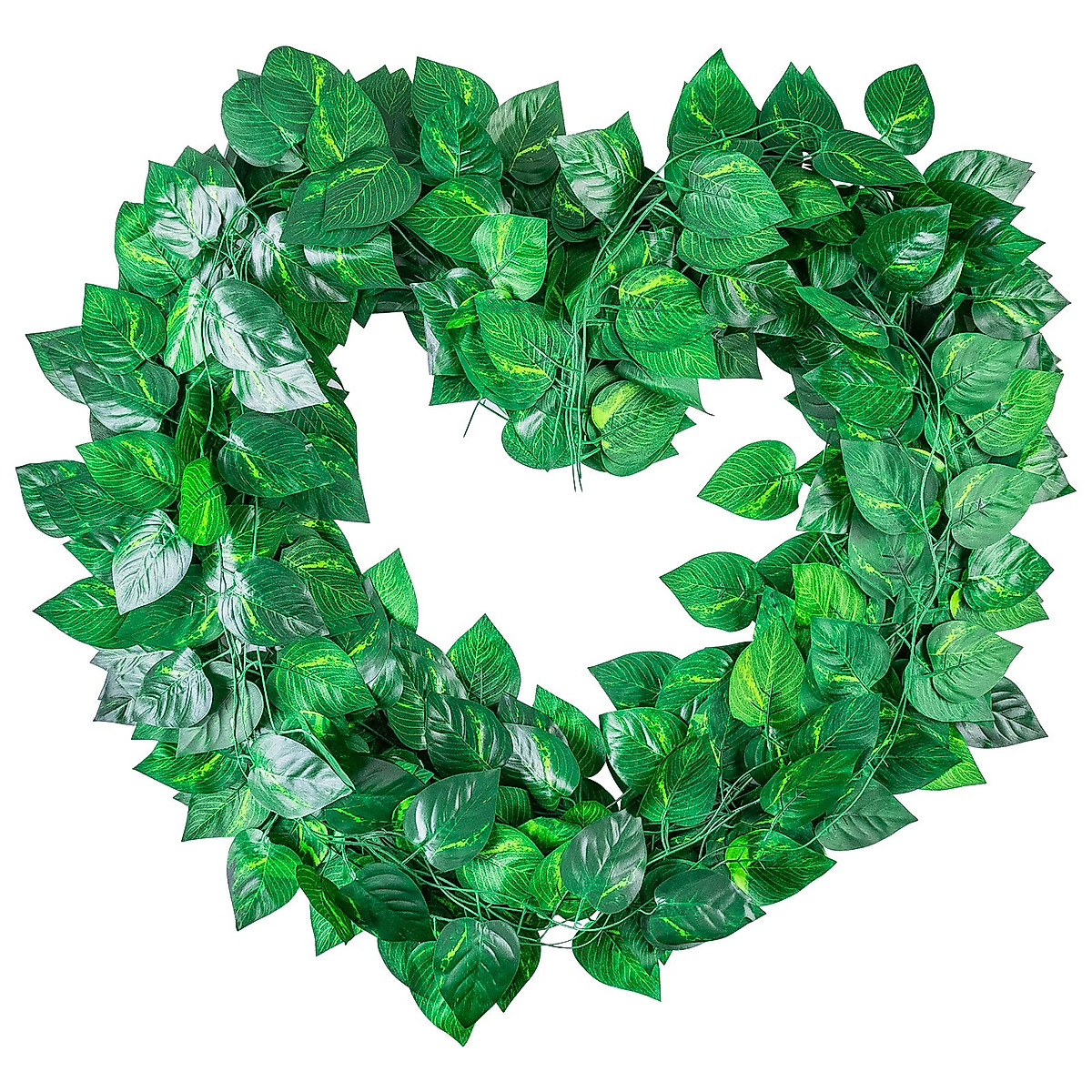 UIFCB 14 Pack 105 Ft Fake Vines, Artificial Ivy Vines with Extra Larger Leaves, Foliage Flowers Hanging for Aesthetic Room Decor and Home Kitchen Garden Office Wedding Wall Decor.