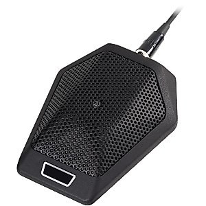 Audio-Technica U891RB Cardioid Condenser Boundary Microphone with Switch, RGB LED & Integral Power Module, Phantom Power Only, Black