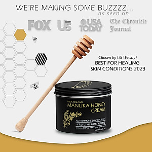 BALM OF GILEAD Manuka Eczema Honey Cream - Moisturizer for Sensitive Skin, Eczema, Psoriasis & Dermatitis - Manuka Honey Ointment, Grassfed Tallow