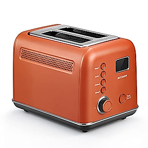 BUYDEEM DT730 Motorized Toaster, 2-Slice Smart Digital Leverless Toaster with LCD Countdown Timer, 9-Shade Settings for Toast, Bagels, Waffles, Muffins