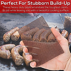 Avant Grub Pro-Grade Grill Screens 40 Pack. Scrub Away Burnt-On Grease & Carbon. Abrasive Mesh Resists Clogging & Wont Damage Cast Iron Cooktops, Restaurant Grills & Stainless Steel Flat Tops.