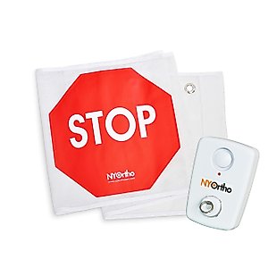 NYOrtho Door Guard Stop Sign Banner | Stop Sign Strip + Alarm | Size: 40" W