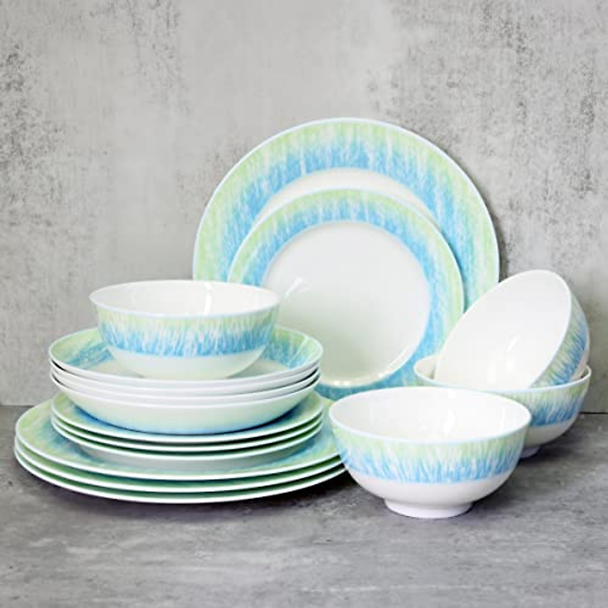 Dinnerware Set, Fine Bone China, 16 Pieces, Plates and Bowls set, Service for 4, Chelsea, Microwave Safe, Dish set, Essential Home, Everyday Living, Kitchen Dishes, Dinner set, Giftware