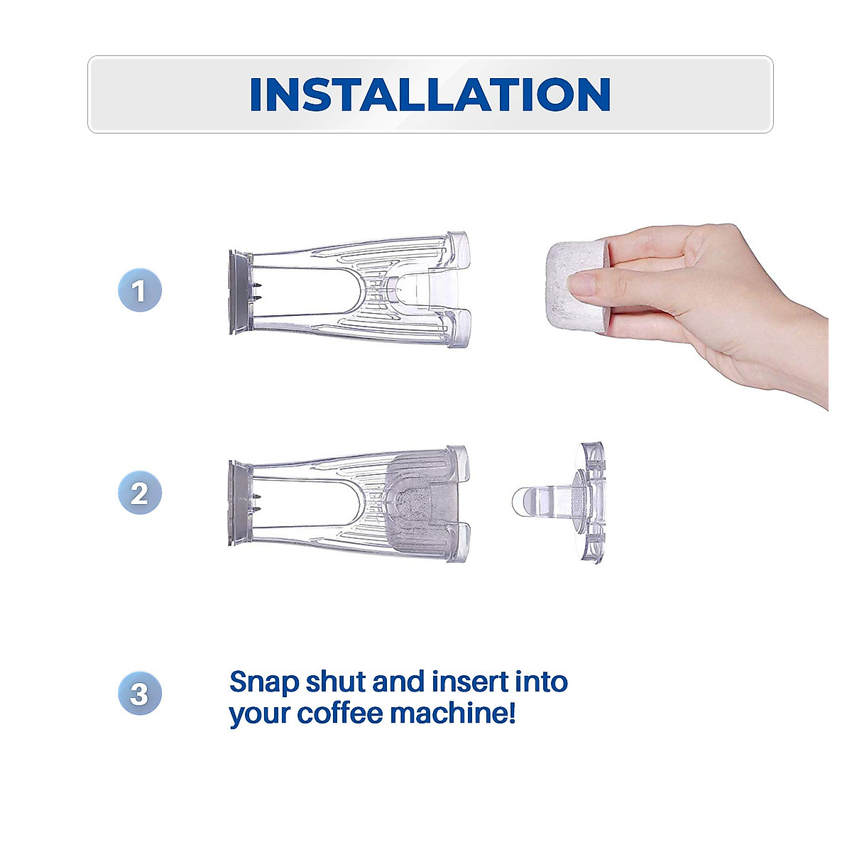 K&J Replacement Keurig Starter Kit for K200, K250, K35, and K-compact Brewers- Includes Rear Reservoir Filter Holder And 6-pack of Keurig 2.0 Compatible Water Filters