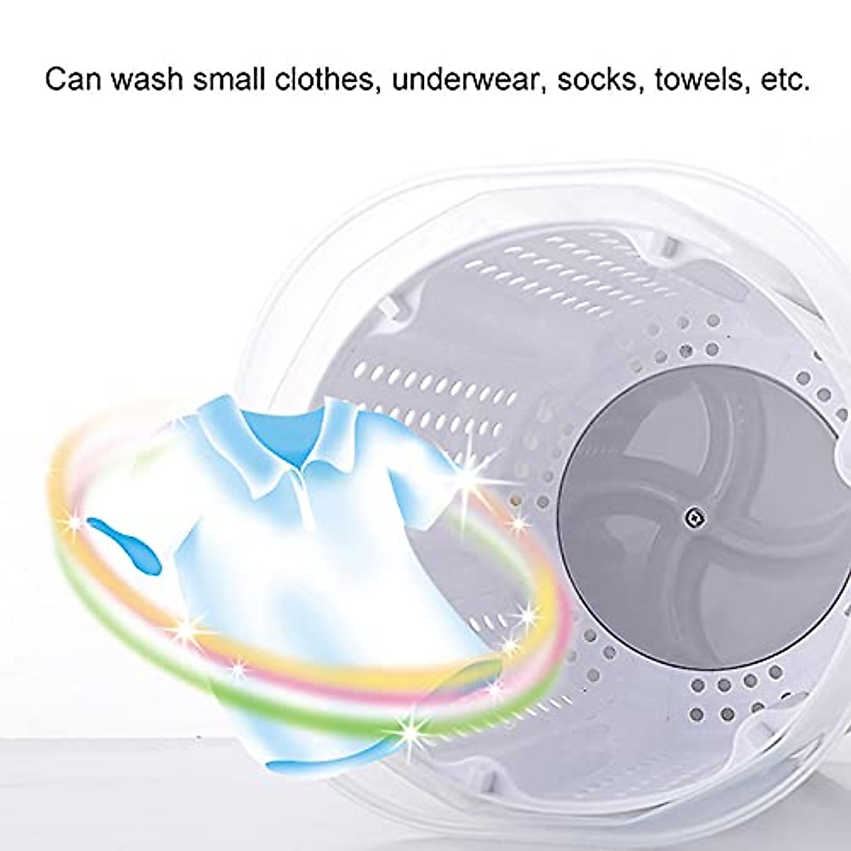 Focket 2 in 1 Portable Washing Machine Dehydrator, 15.7in Underwear Washing Machine for Baby Clothes, Portable Washer for Camping, Manual Small Washer for Apartment Small Laundry