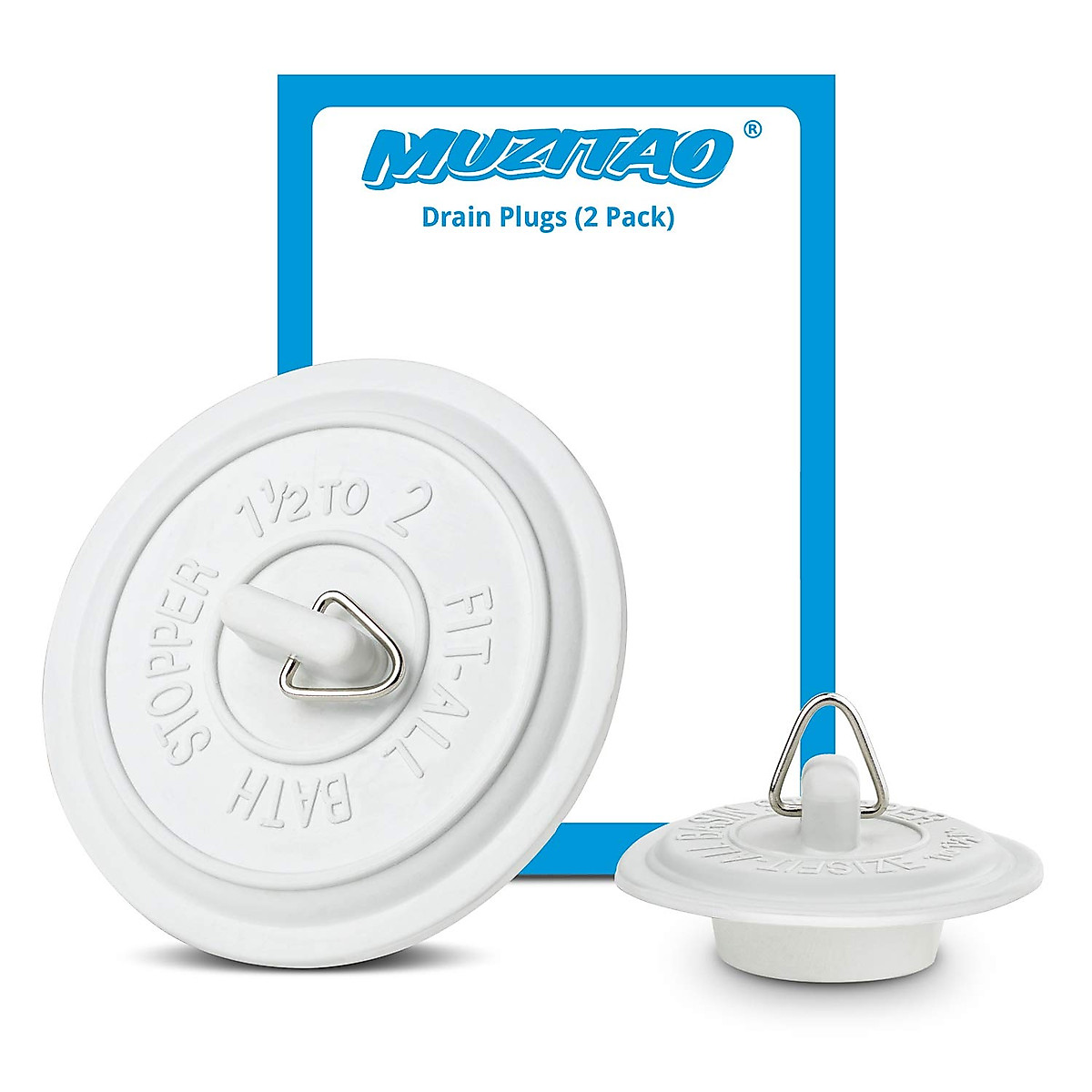 Drain Plug (2 Pack) Replacement Sink & Drain Plugs Fits Multiple Sized Drain Holes by Muzitao