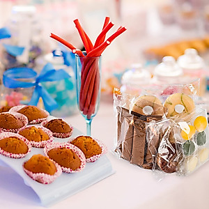 MoloTAR || 200 Pcs 5''x 7'' Clear Resealable Cello/Cellophane Good for Bakery,Adhesive Treat, Candle, Soap, Cookie Poly Bags