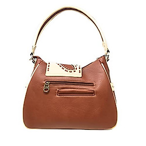 Turquoise and Fringe Western Shoulder Bag - Tan