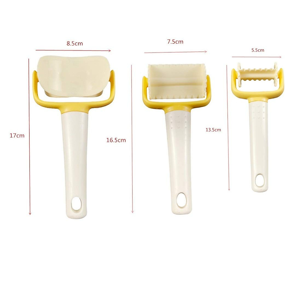 3Pcs Rolling Cookie Cutters Foundant Cutters Biscuit Rolling Cutters