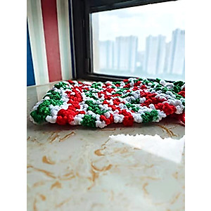 DDL&HEXI 3 Skeins of Loop Yarn Finger Knitting Yarn (605 Christmas)