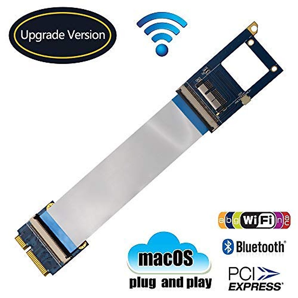 Newest Version Mini CI-E to BCM94360CD Flexible Extender Cable for Mac OS Hackintosh