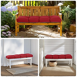 BayHomes Bench Cushion for Outdoor Indoor Furniture,Waterproof Window seat Cushions Indoor with Non-Slip Bottom,Tufted Design Patio Bench Cushion,Piano Bench Cushion