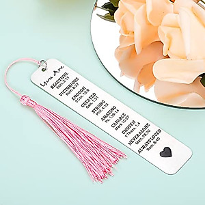Inspirational Christian Bookmark Gifts for Women Christmas Stocking Stuffers Bible Verse Christian Gift for Book Lovers Girls Daughter Birthday You are Beautiful Friends Religious Church Bulk Gifts