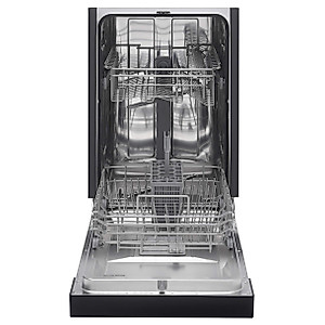 Danby 18 Inch Built in Dishwasher, 8 Place Settings, 6 Wash Cycles and 4 Temperature + Sanitize Option, Energy Star Rated with Low Water Consumption and Quiet Operation - Black (DDW1804EB)