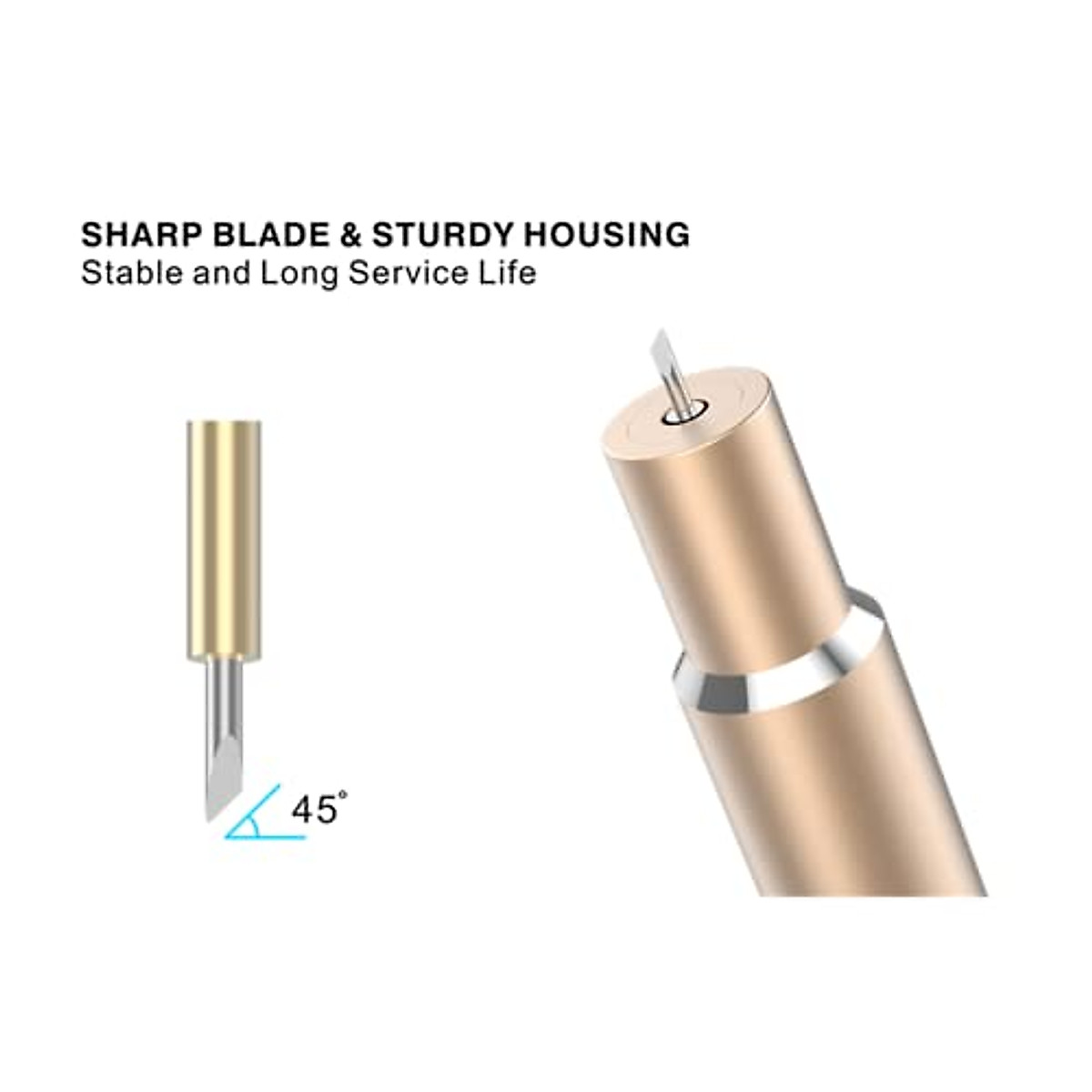 Premium Fine Point Blade for Cricut, Artarron Premium Fine Point Blade Works Perfectly for Cricut Maker 3/Maker/Explore 3/Air 2/Air/One, Premium Fine Point Cut Housing for Cricut Cuts Glitter Vinyl, Cardstock, Faux Leather, Adhesive Foil, Vellum and Etc (