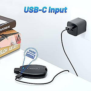 Mini Keychain Portable Charger for iPhone, Upgraded 1500mAh Power Emergency Pod, Wireless Keychain Phone Charger Emergency Power Quick Small External Mobile Battery Pack