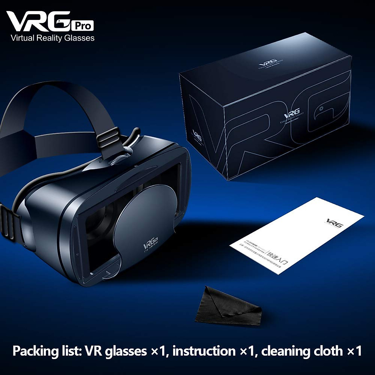 YOMENG VR glasses Virtual reality full-screen visual wide-angle VR glasses, VRG Pro 3D for smartphone devices from 5 to 7 inches