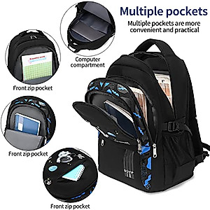 BOVIP Kids Backpack Astronaut Lightweight Preschool Kindergarten Backpack Bookbag for Toddlers Boys Girls Black