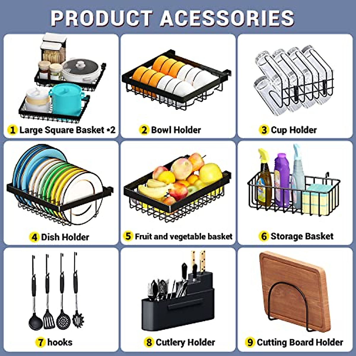 Over Sink Dish Drying Rack (Expandable Height/Length) Snap-On Design Large Dish Drainer Stainless Steel Storage Counter Organizer (31-39.5L x 12W x 34-38H inches)