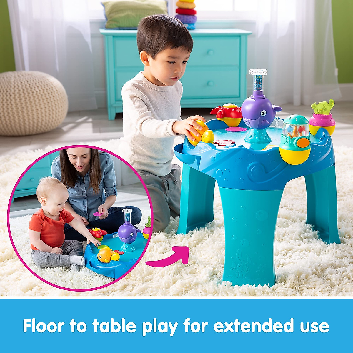 Lamaze 3-in-1 Airtivity Center – Developmental Sensory Toy Activity Center, Grows with Baby, Mess-Free Water Table Alternative