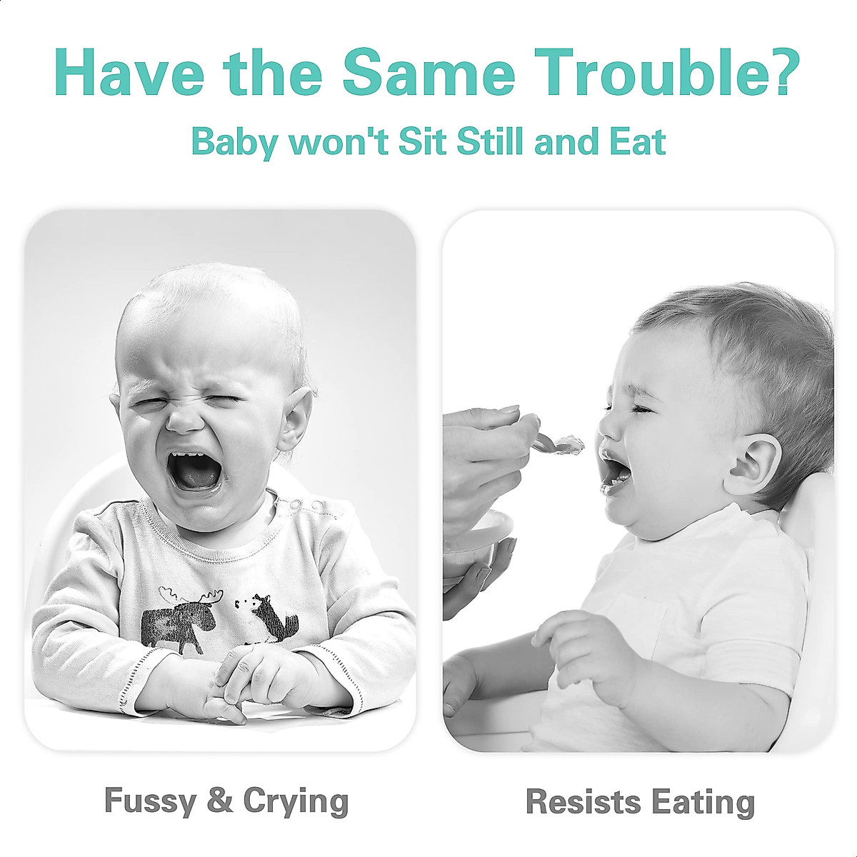 iPlay, iLearn Baby Rattle Toys 6-12 Month, Babies High Chair Suction Animal Rattles, Infant Crib Carseat Activity Tummy Play Time Sensory Toy, Newborn Gifts 6 7 8 9 10 12 18 Month Old Toddler Boy Girl