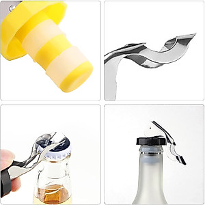 8pcs Reusable Wine Stoppers, Silicone Vacuum Bottle Stopper,Expanding Manual Beverage Bottle Stopper,Wine Bottle Airtight Seal Cork