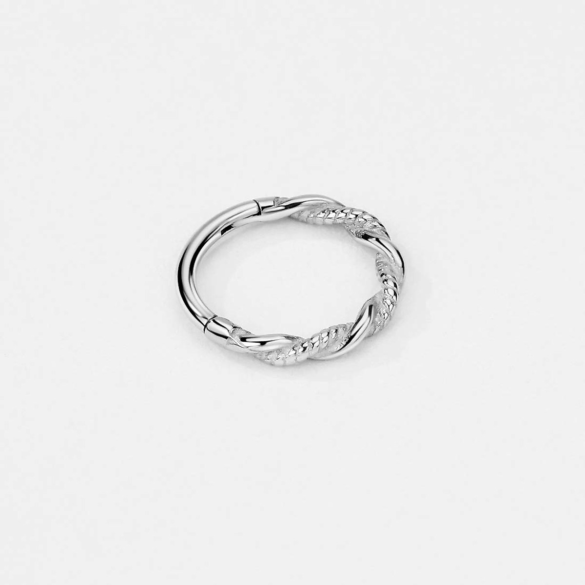 FANSING 18g 8mm Nose Rings for Women 316L Surgical Steel Nose Hoop 18 Gauge Pierced Rings for Nostril Septum Daith Cartilage Helix Piercing Jewelry Twisted Hypoallergenic Nose rings