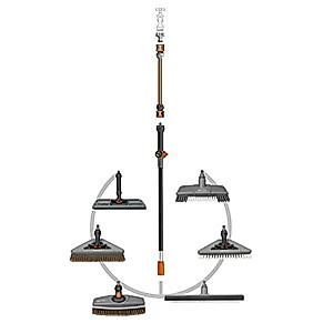 Gardena Window Washer with Pullers: The Water-Cooled Window Cleaners with Extractor for Clean System, with Washable Microfiber Nonwoven (5564-20)