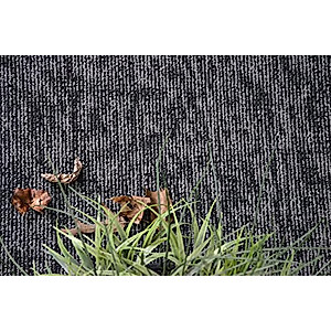 Furnish my Place Modern Indoor/Outdoor Commercial Black Rug, Modern Area Rug, Home Decor Mat, Pet-Friendly Carpet for Living Room, Playroom, Made in USA - 2' x 3' Rectangle