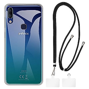 Shantime Infinix Zero 6 X620 Case + Universal Mobile Phone Lanyards, Neck/Crossbody Soft Strap Silicone TPU Cover Bumper Shell for Infinix Zero 6 Pro (6.18”)