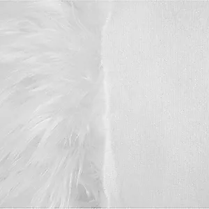 Eovea - Shaggy Faux Fur Fabric - 10"X10" Inches - Square - DIY Craft Supply, Hobby, Costume, Decoration (10"X10", White)