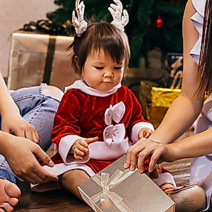 LIFELUM Gift Boxes 2 Pack 11 x 8 x 3.5 Rose Gold Gift Boxes with Magnetic Lid Wedding Gift Boxes for Presents Valentine's Contains Card, Ribbon, Shredded Paper Filler