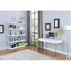 Milan Contemporary Desk, Gloss White