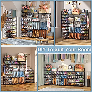 Huolewa Large Shoe Rack Storage Organizer, 4 Row/3 Row 9 Tier Large Shoes Rack for Entryway Closet, Free Standing Shoes Shelf Stand